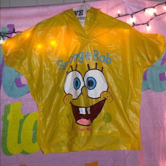 Nickelodeon | Jackets & Coats | Vintage Spongebob Kids Rain Poncho ...